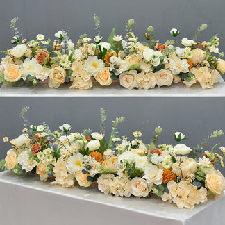 Red Artificial Flower Runner, Engagement Decor Flower Arrangement ...