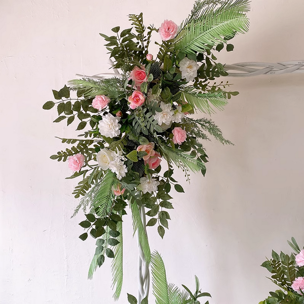 Pink Flower Runner,Wedding Backdrops Centerpiece,Flower Arrangement ...